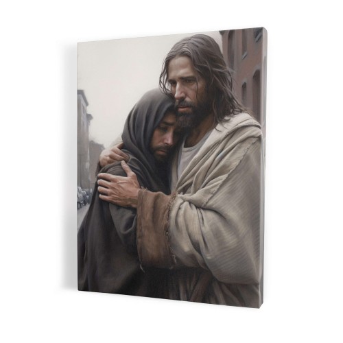 Christ healing the wounded soul - painting on canvas - Religious Store ...